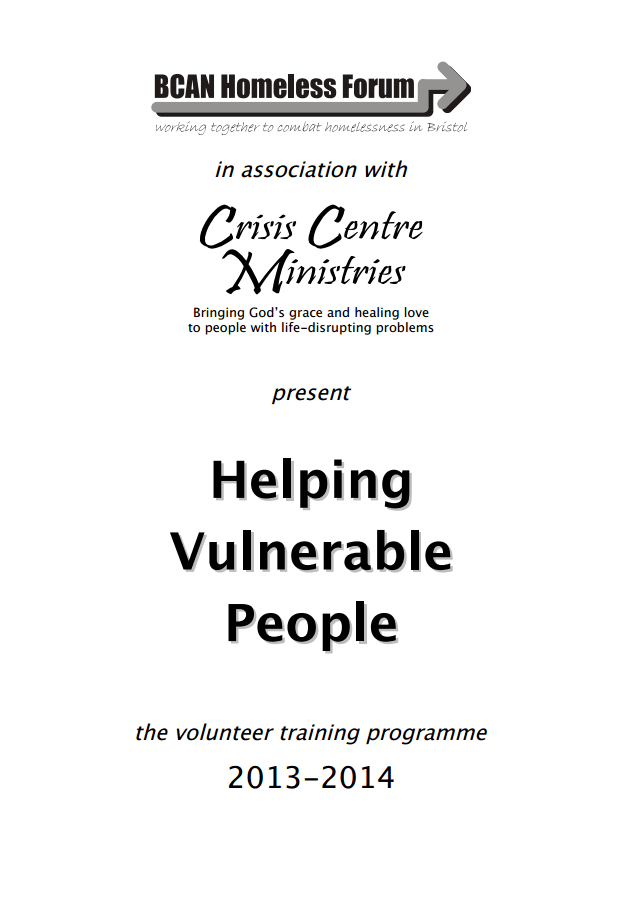 Together4Bristol : Helping Vulnerable People Training
