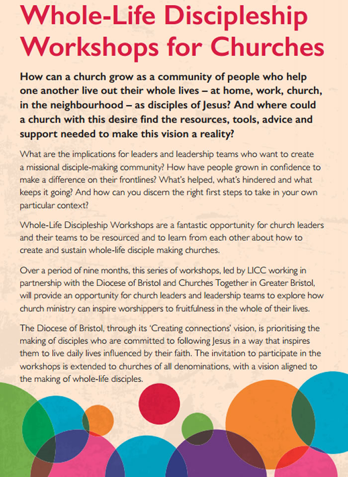 Together4Bristol : Whole-Life Discipleship Workshops for Churches